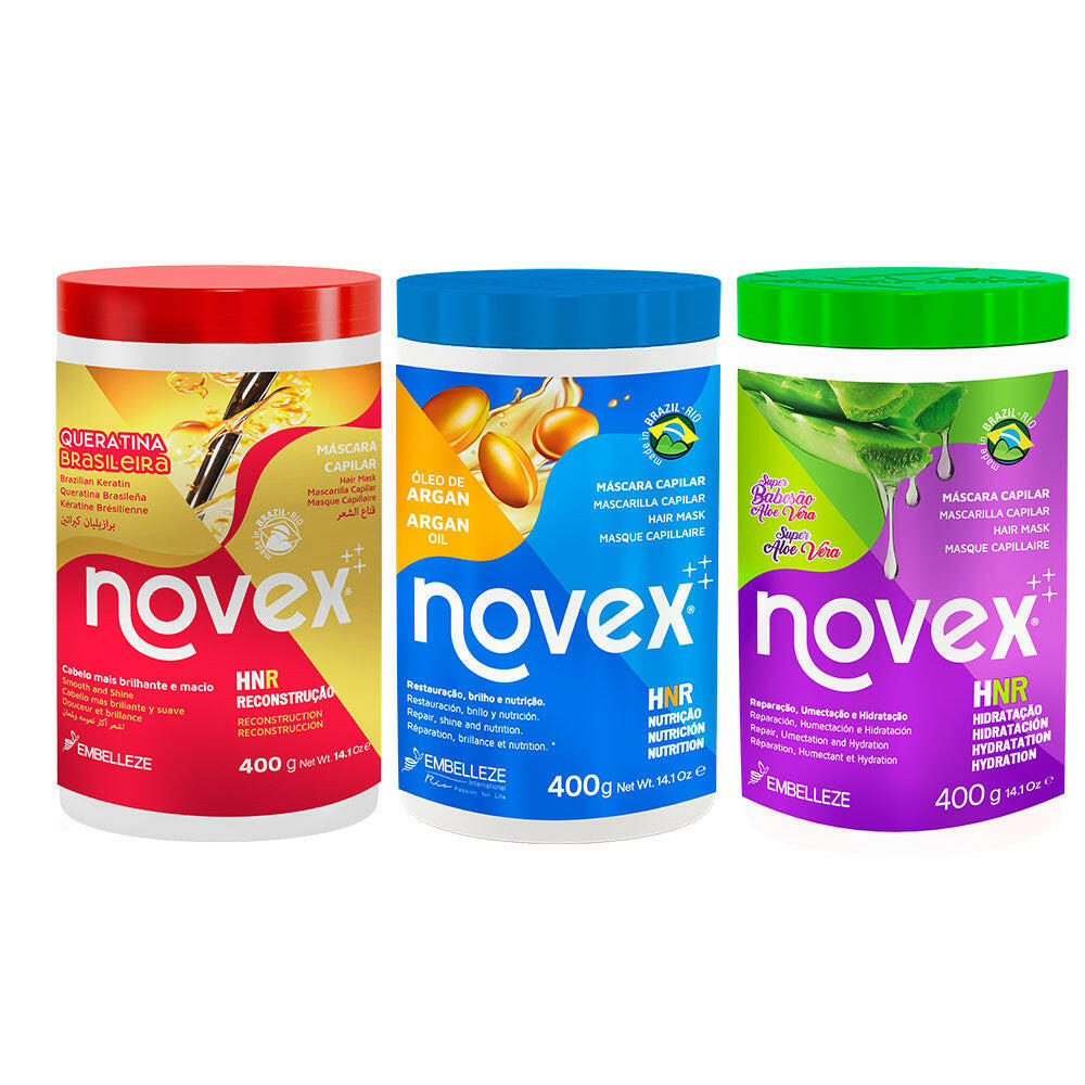 Kit Máscaras Cronograma Capilar 400g – Novex – Produtos para Cuidar do Teu Cabelo | Embelleze